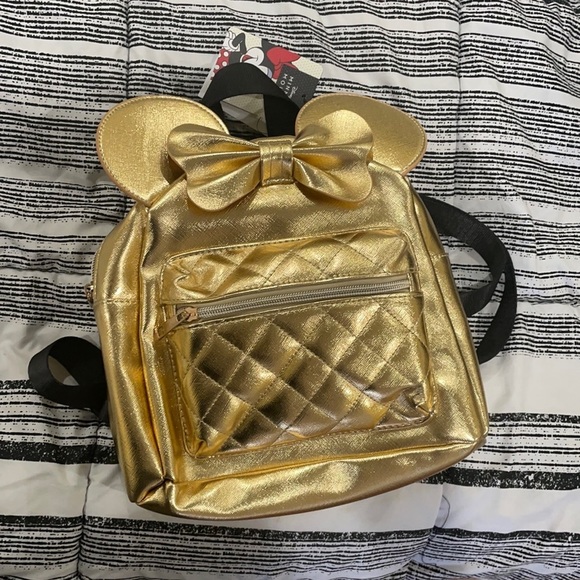 Disney | Bags | Disney Gold Minnie Mouse Backpack | Poshmark